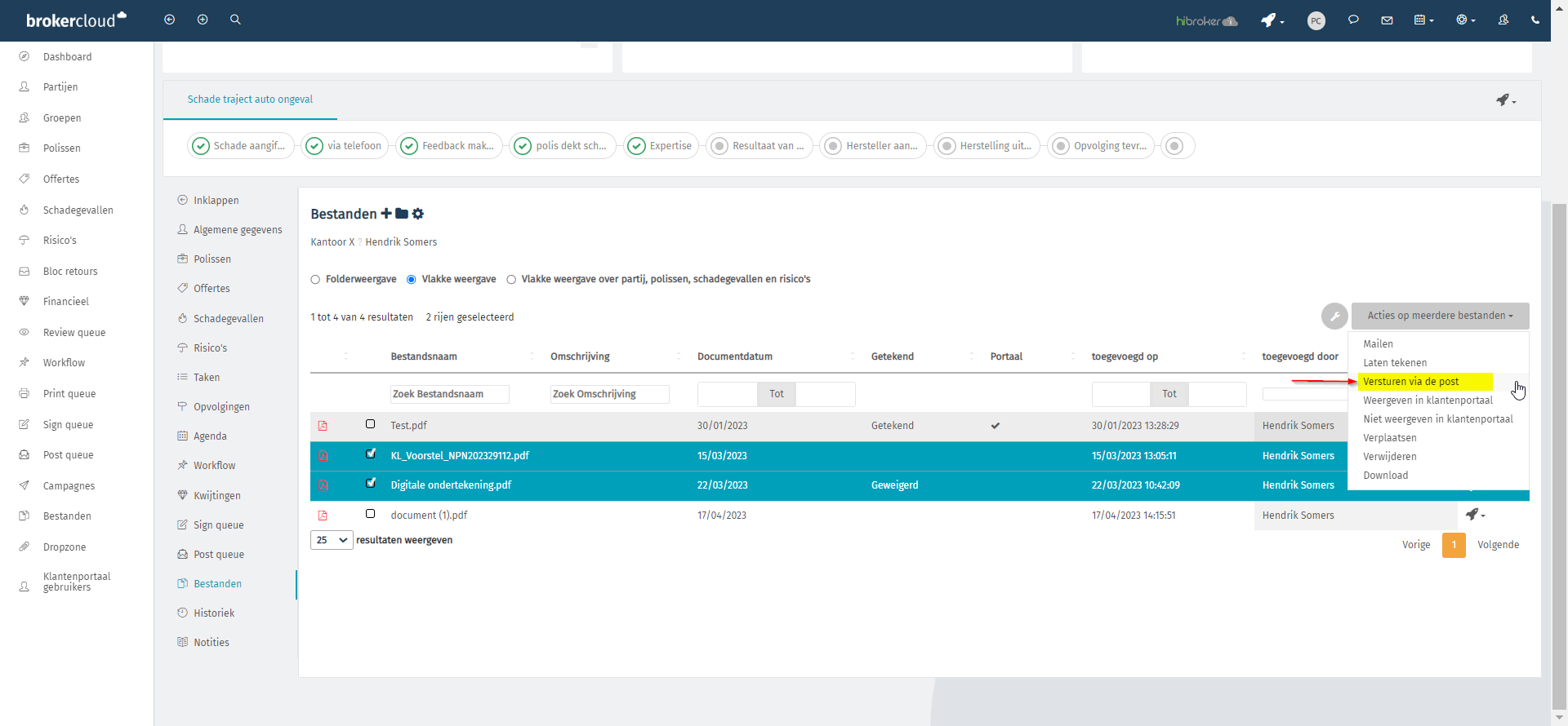 Brievenpost – Infocenter Brokercloud